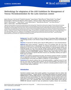 Methodology for adaptation of the ASH Guidelines for Management of ...